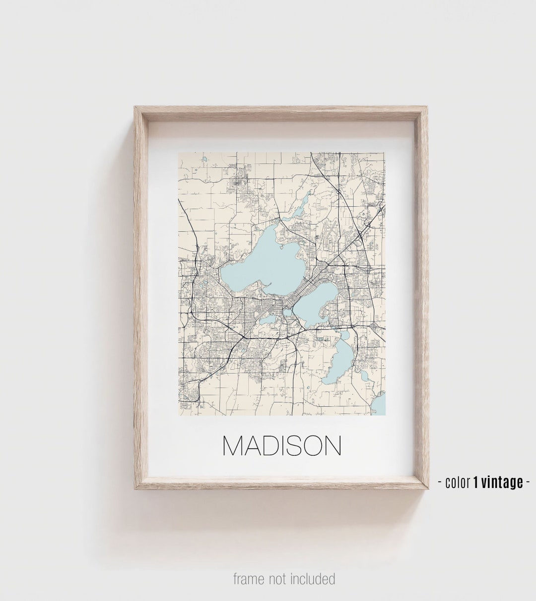 MADISON WI City Map Poster, Madison Wisconsin Street Map Print ...