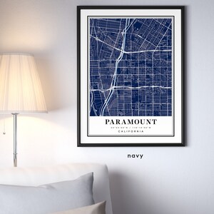 Paramount California Map Paramount CA Map Paramount City | Etsy