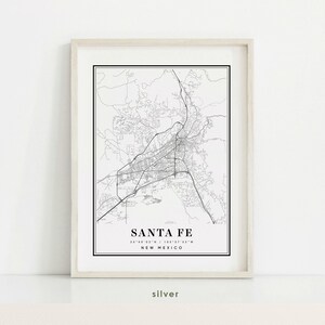 Santa Fe New Mexico Map, Santa Fe NM Map, Santa Fe City Map, Santa Fe ...