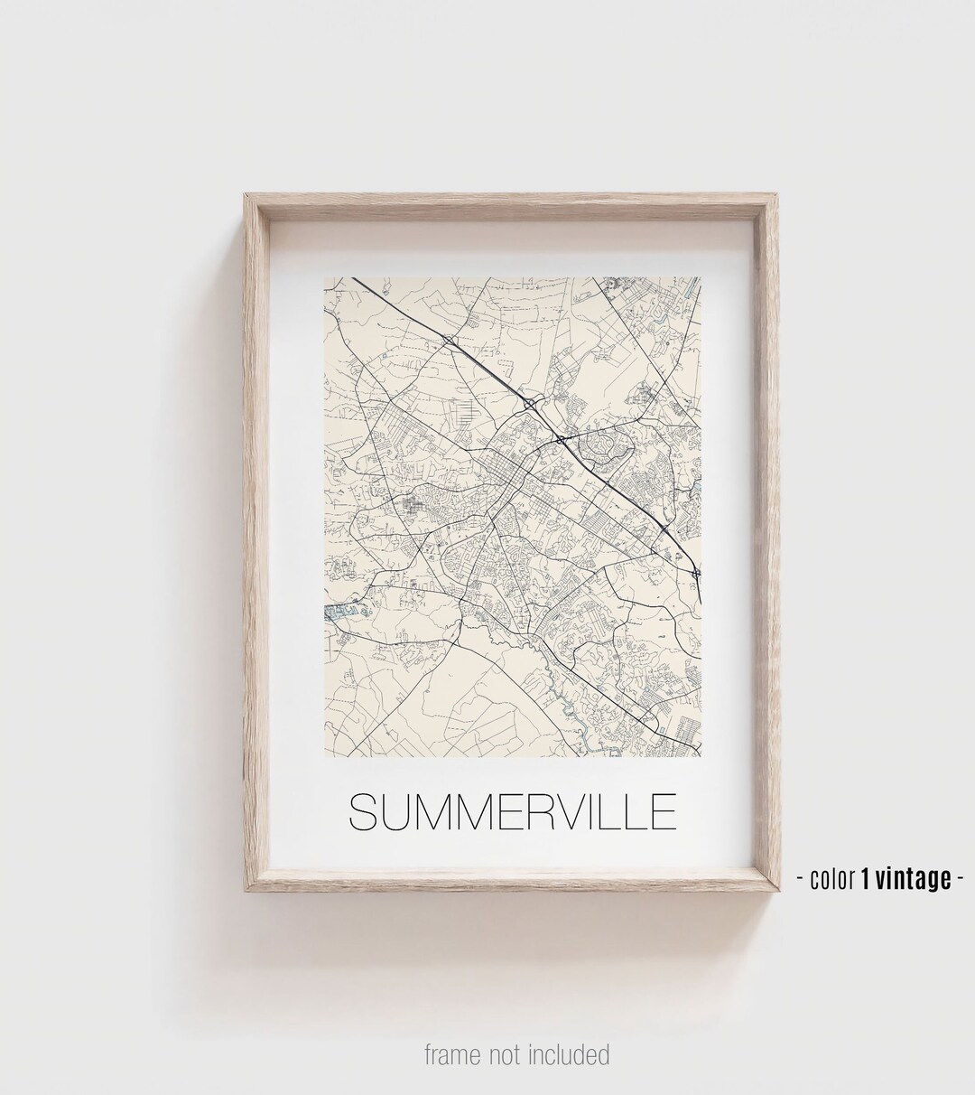 Summerville SC City Map Print: Modern Street Art Poster - Etsy