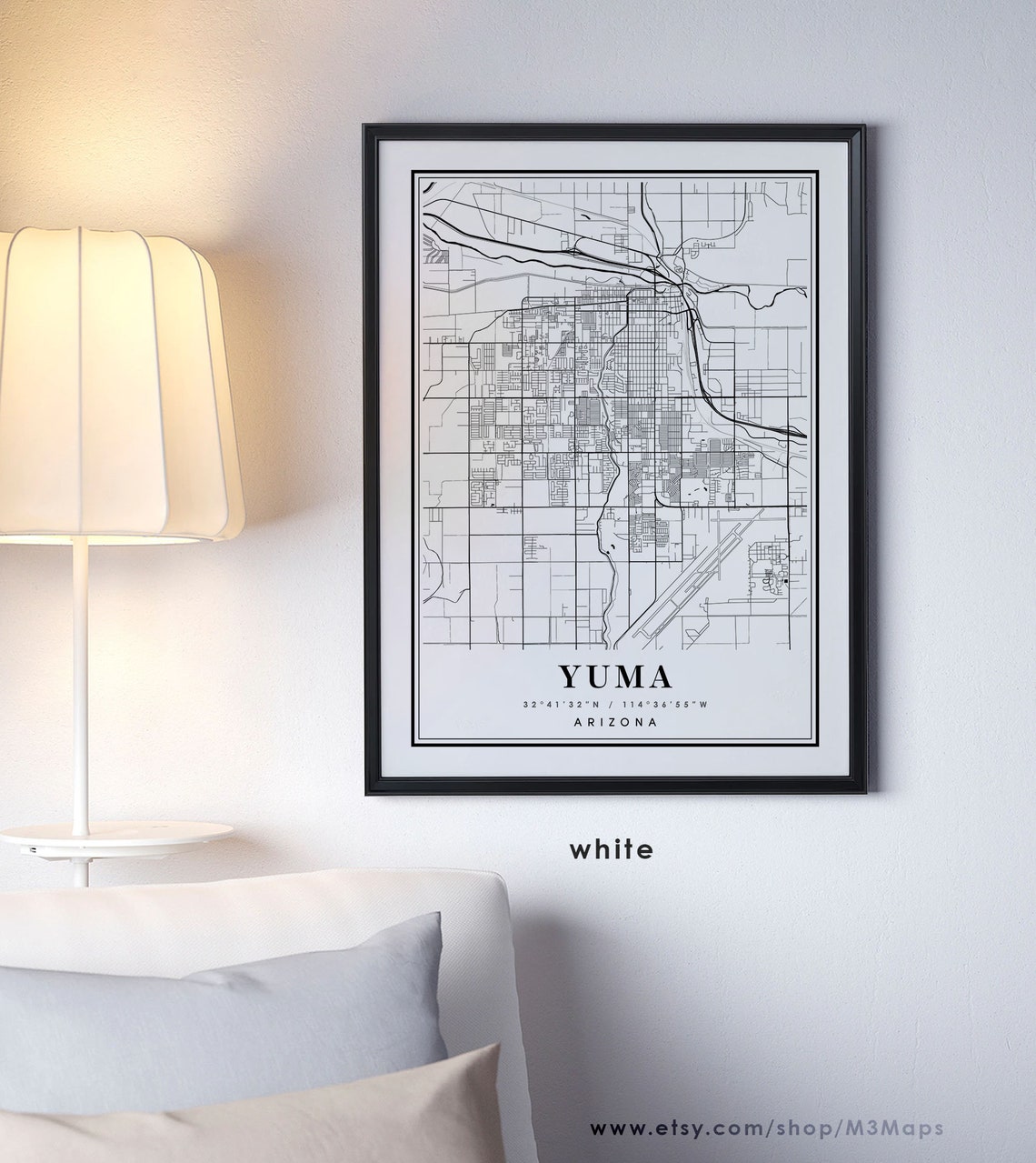 Yuma Arizona Map Yuma AZ Map Yuma City Map Yuma Print Yuma | Etsy