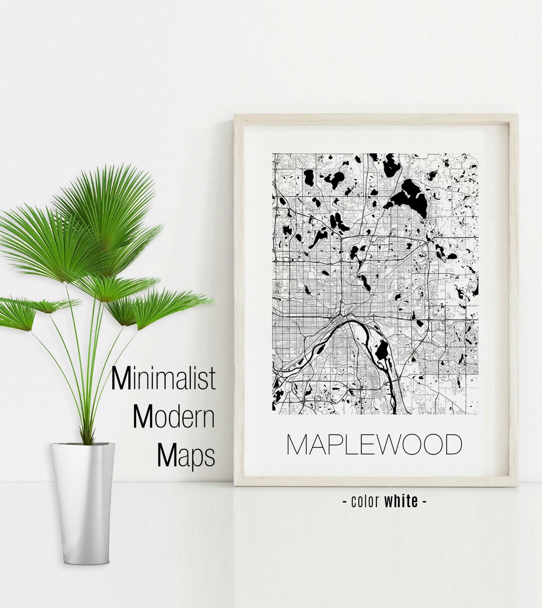 Maplewood Minnesota Maplewood MN Map Maplewood Map - Etsy
