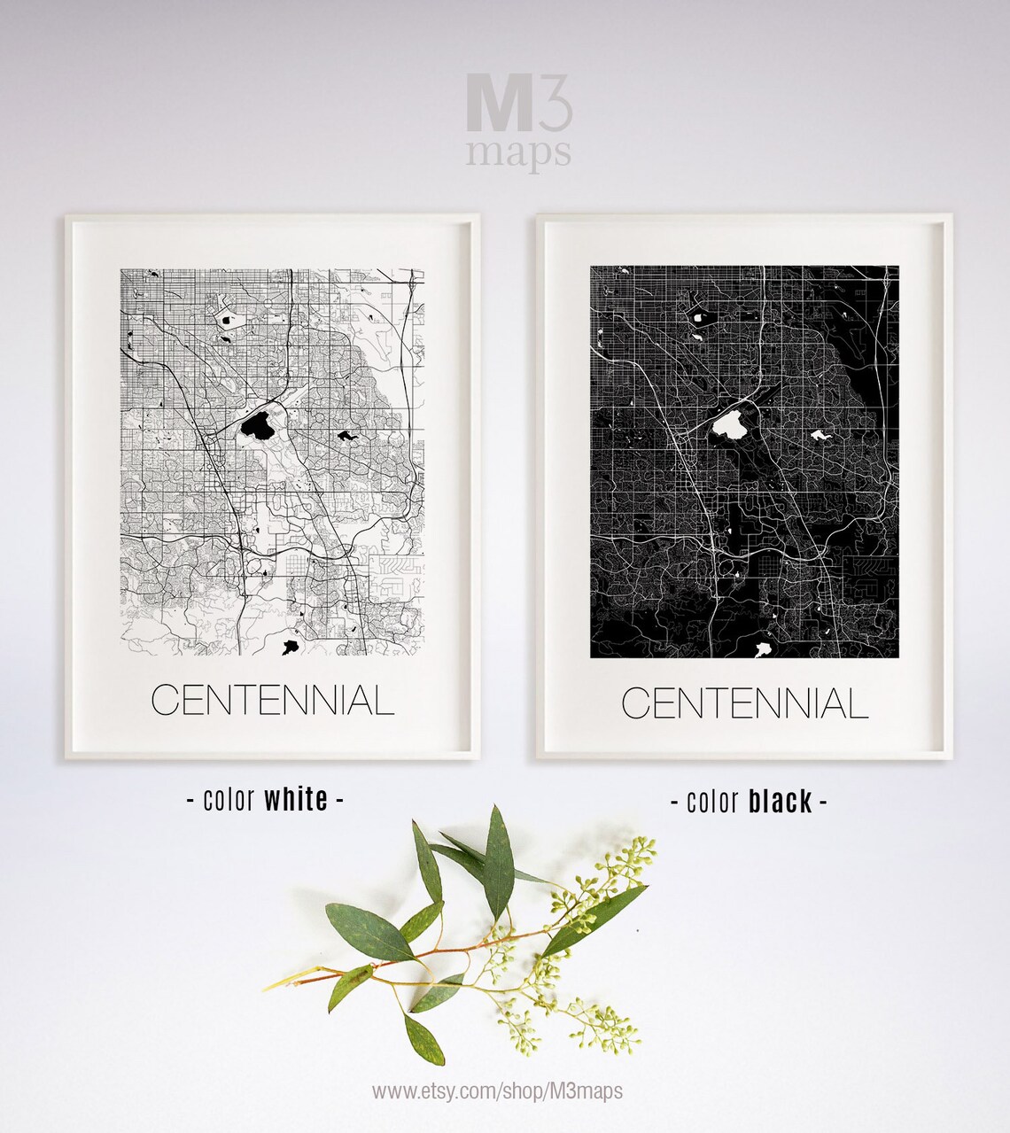 Centennial Colorado Centennial CO Map Centennial Map - Etsy