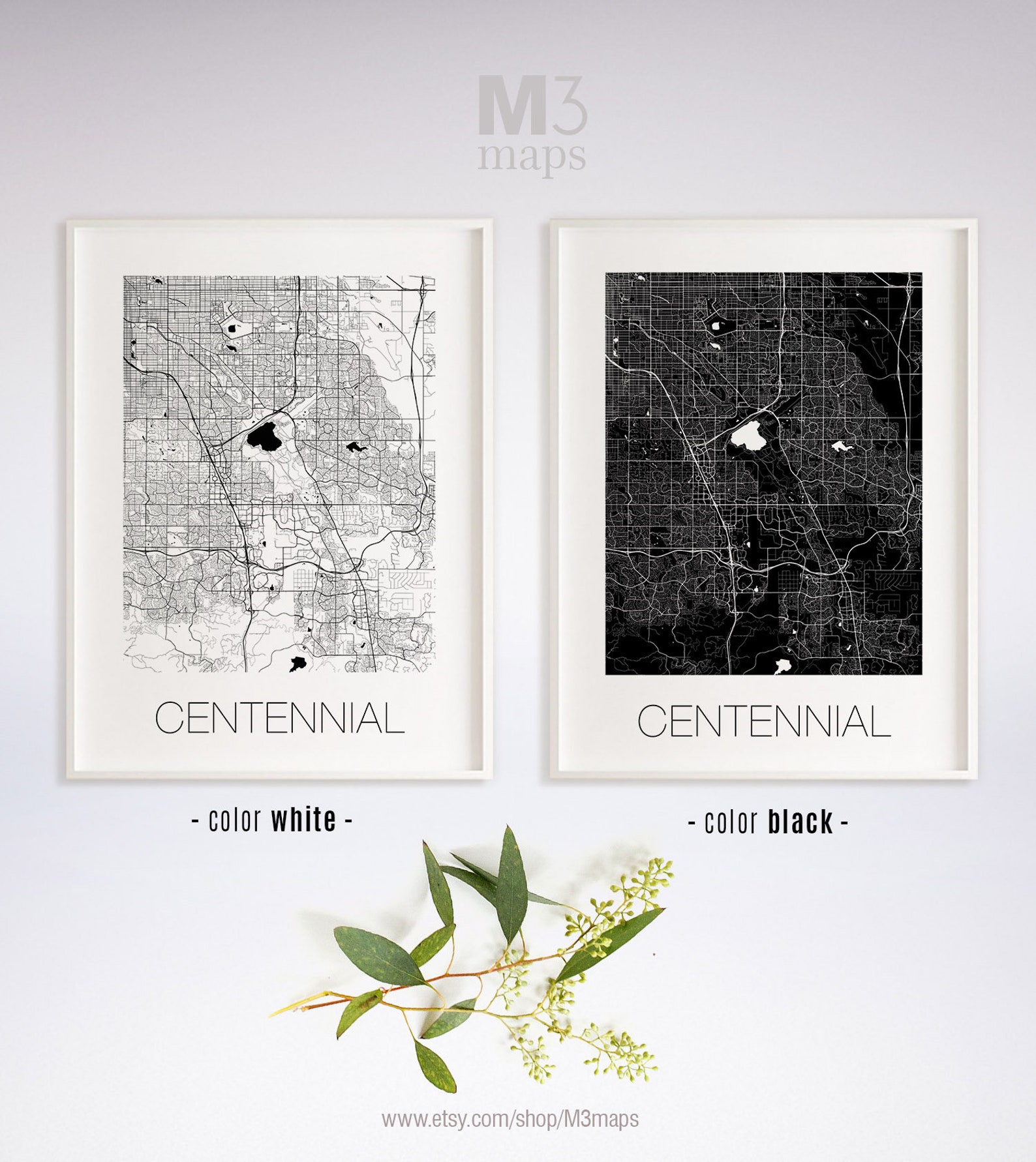 Centennial Colorado Centennial CO Map Centennial Map - Etsy