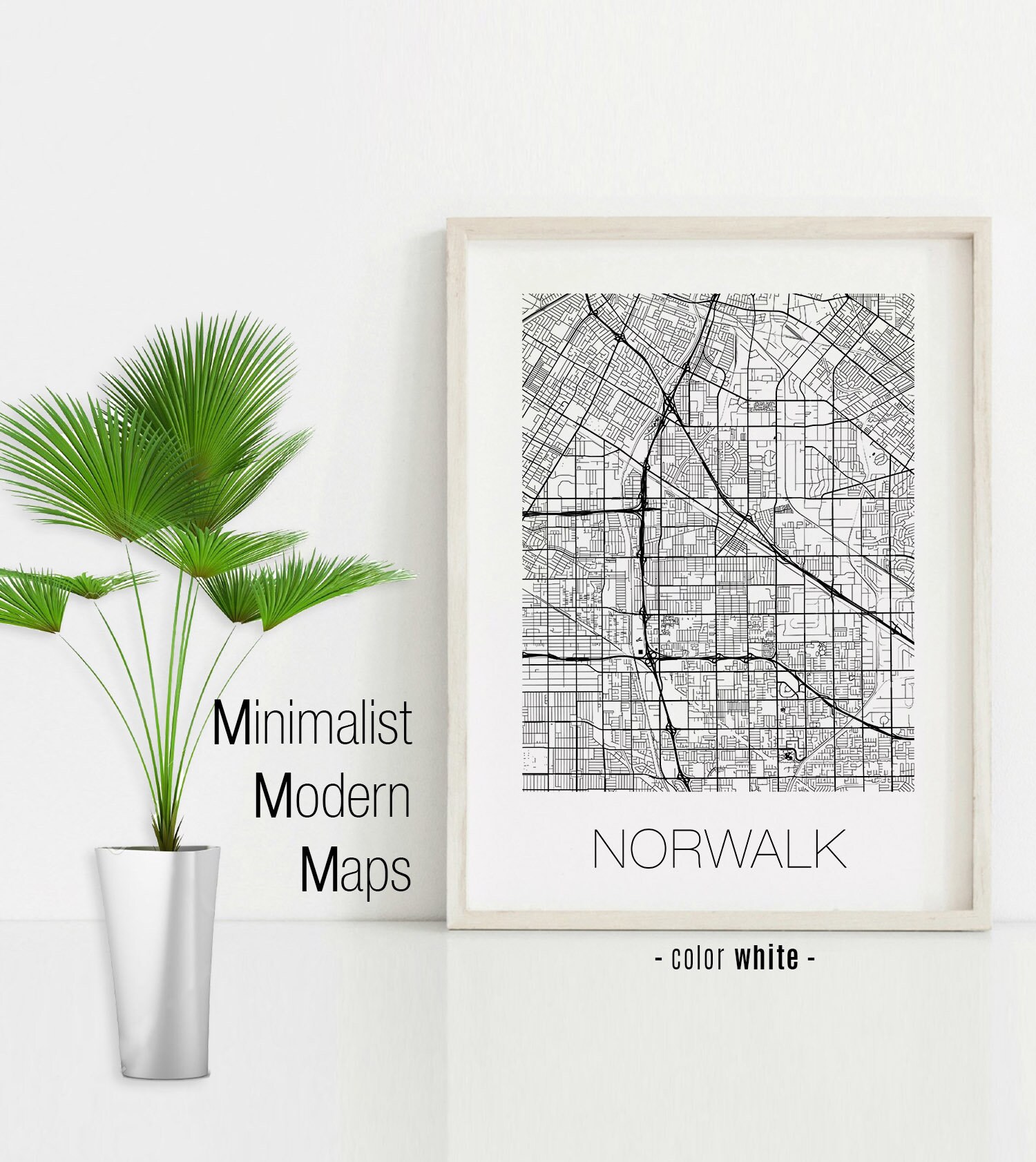 Norwalk California Norwalk CA map Norwalk map Norwalk | Etsy