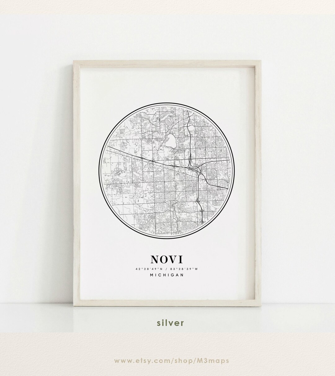 Novi Map Michigan Novi MI Map Novi Print Novi Poster Novi - Etsy