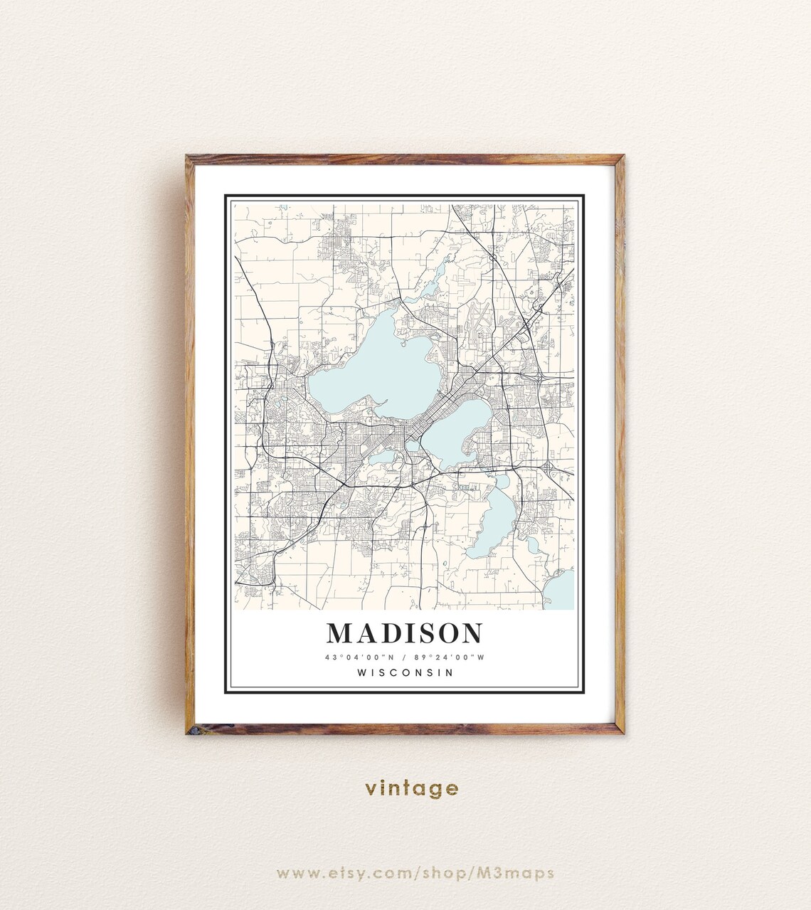 Madison Wisconsin Map Madison WI Map Madison City Map - Etsy