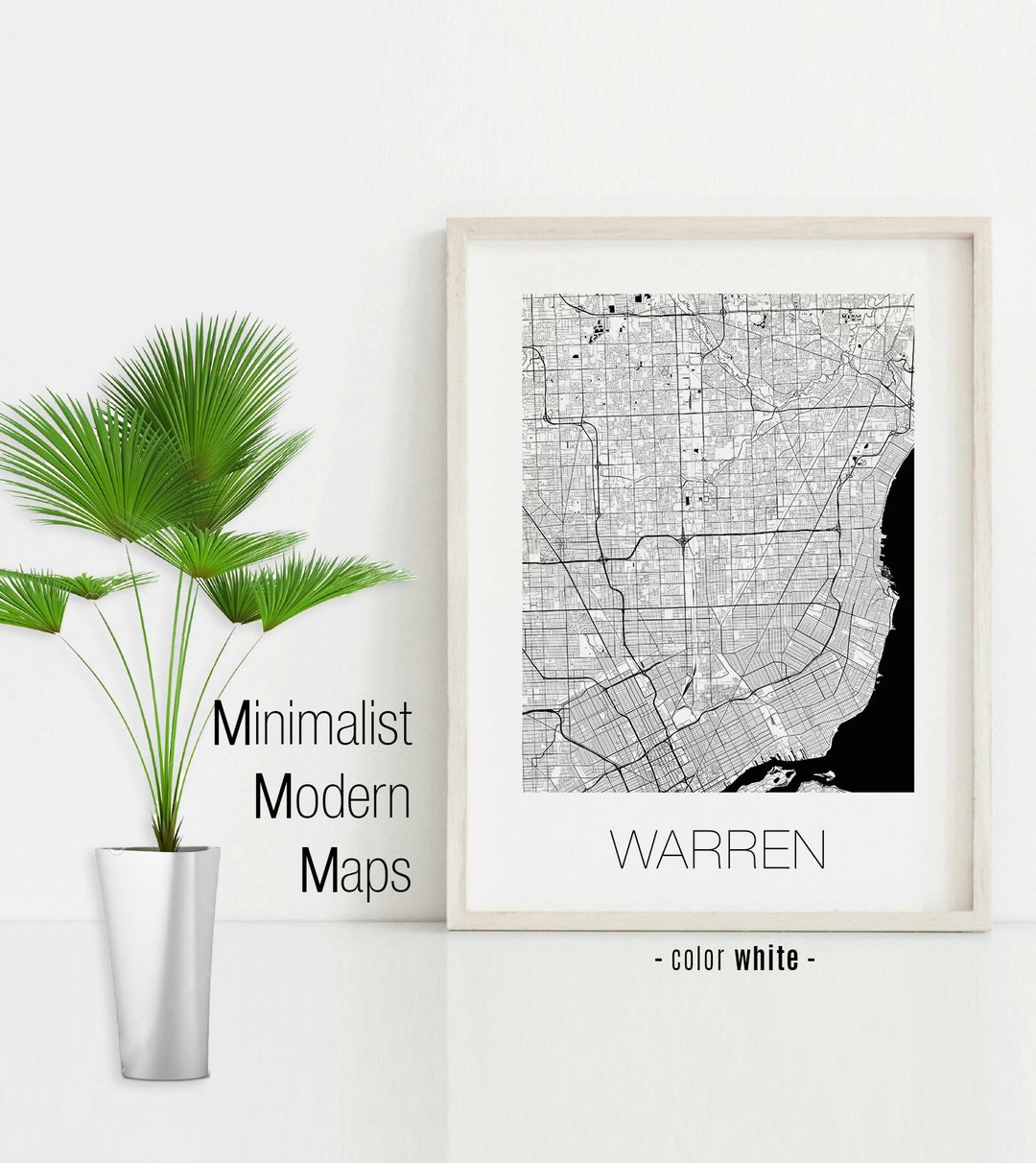 Warren Michigan Warren MI Map Warren Map Warren Print - Etsy