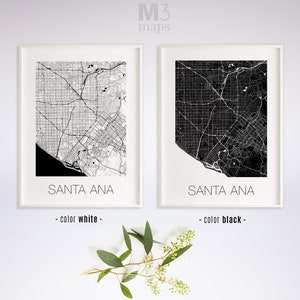 Santa Ana California, Santa Ana CA Map, Santa Ana Map, Santa Ana Print ...