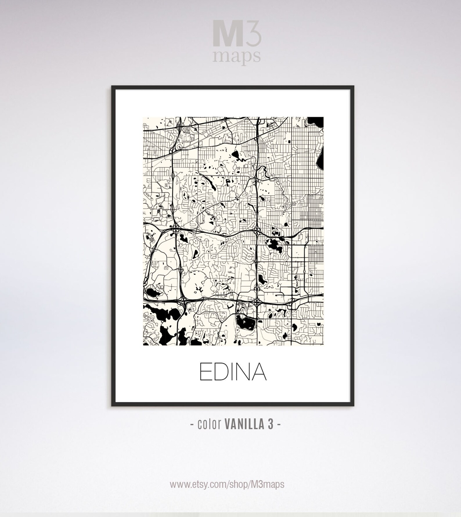 Edina Minnesota Edina MN Map Edina Map Edina Print Edina - Etsy