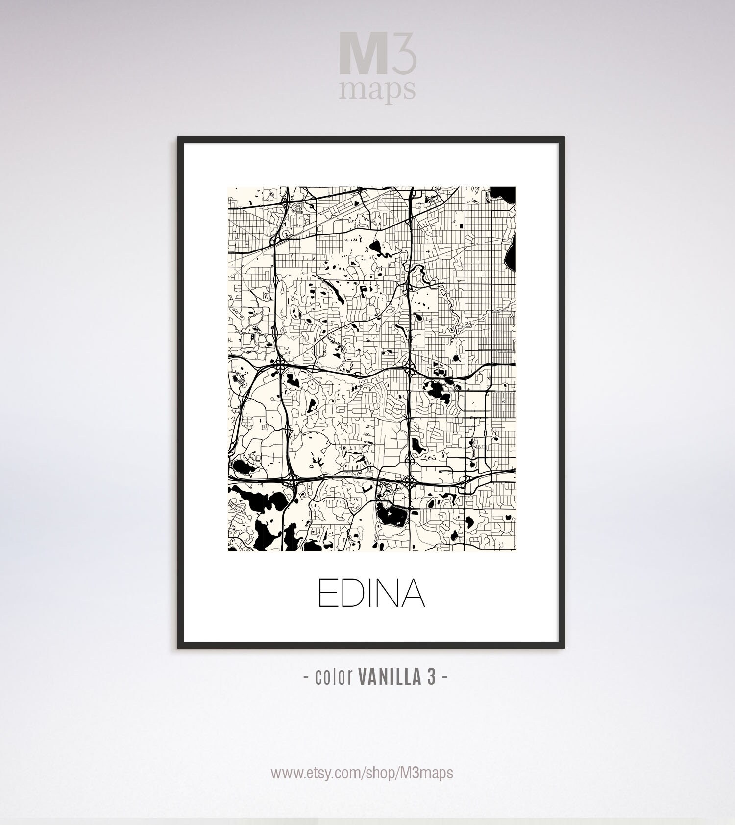 Edina Minnesota Edina MN Map Edina Map Edina Print Edina | Etsy