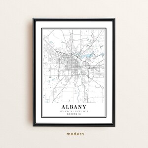 Albany Georgia Map, Albany GA Map, Albany City Map, Albany Print ...