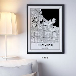 Hammond Indiana Map, Hammond IN Map, Hammond City Map, Hammond Print ...