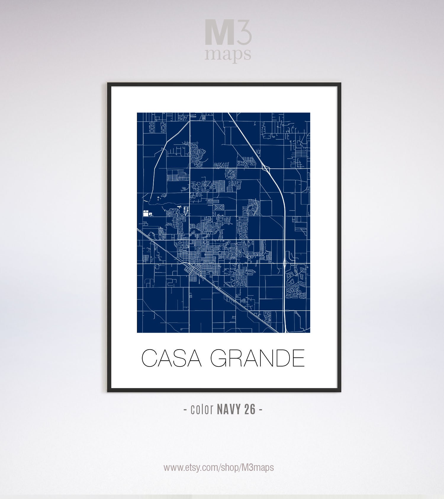 Casa Grande Arizona Casa Grande AZ map Casa Grande map Casa | Etsy