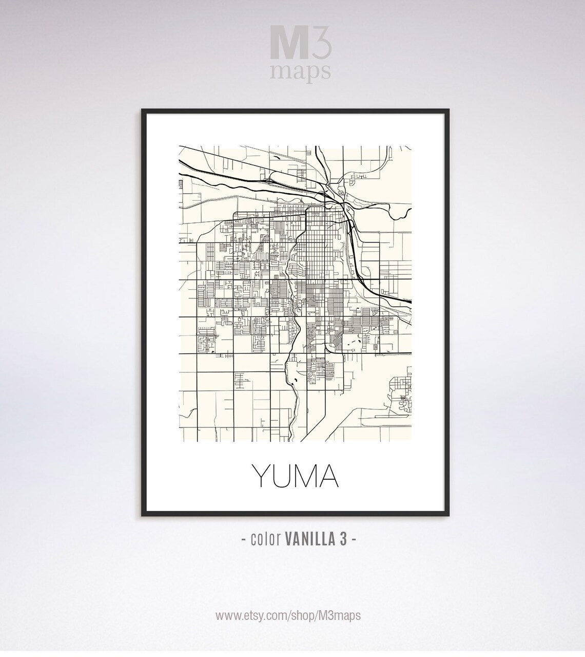 Yuma Arizona Yuma AZ Map Yuma Map Yuma Print Yuma Poster | Etsy