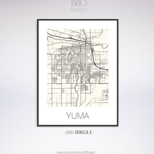 Yuma Arizona, Yuma AZ Map, Yuma Map, Yuma Print, Yuma Poster, Yuma Wall ...