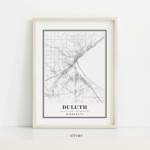 Duluth Minnesota Map, Duluth MN Map, Duluth City Map, Duluth Print ...