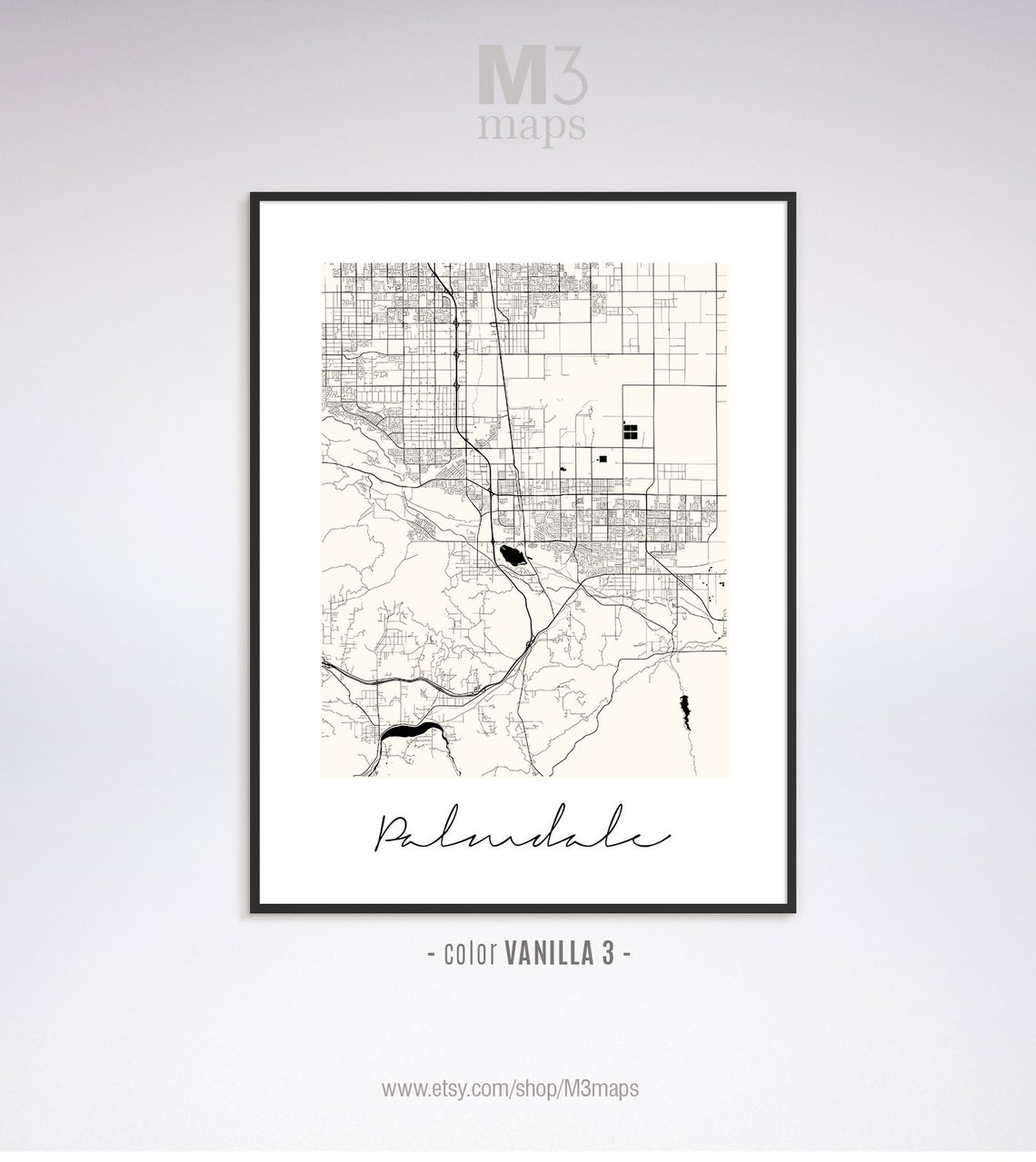 Palmdale Minimalist Palmdale Map Palmdale Map Print | Etsy