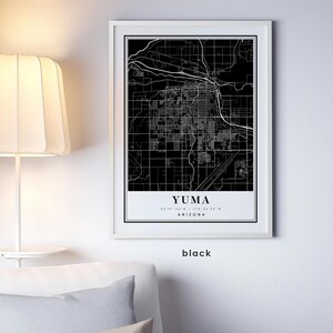 Yuma Arizona map Yuma AZ map Yuma city map Yuma print Yuma | Etsy