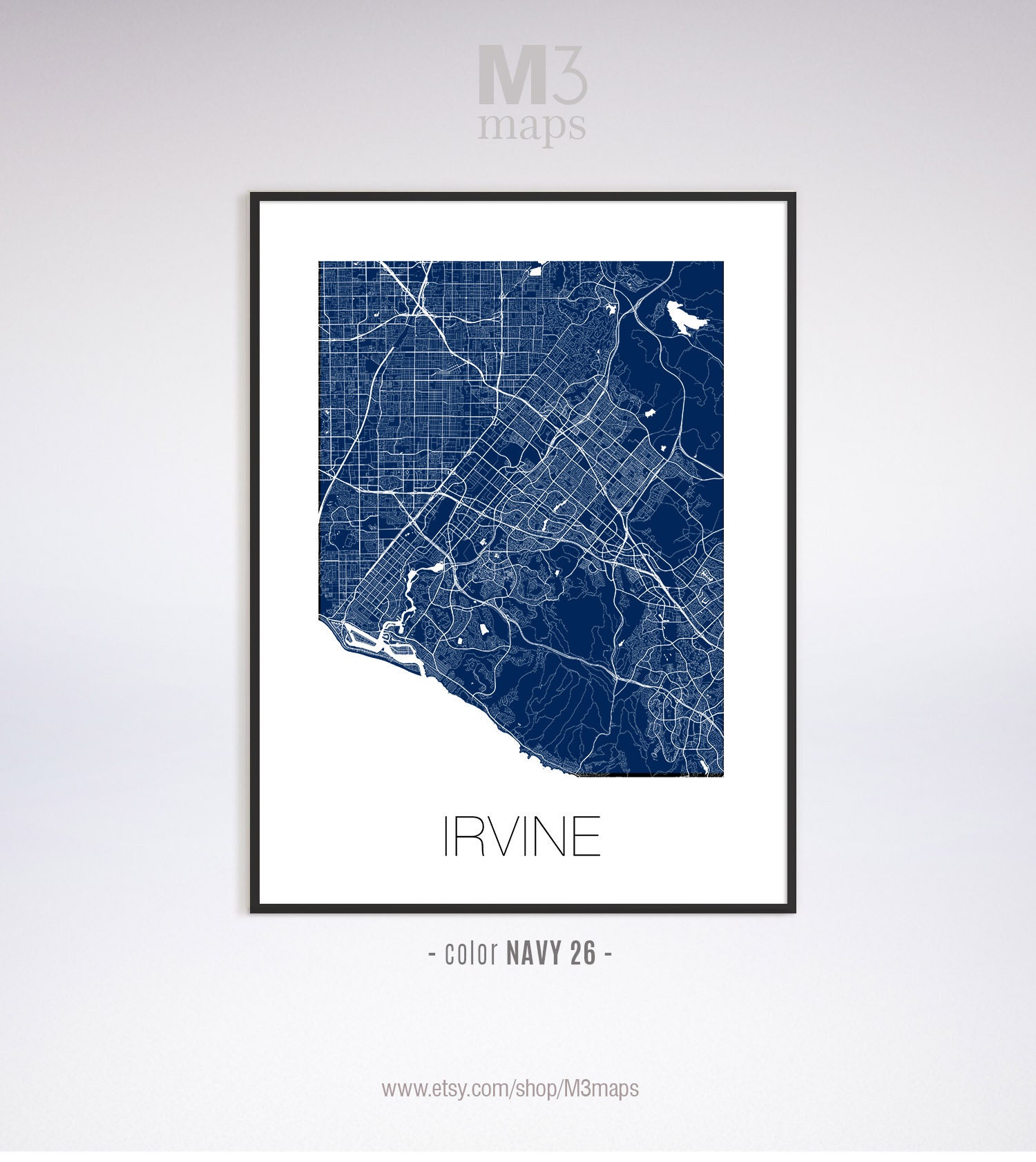 Irvine California Irvine CA Map Irvine Map Irvine Print - Etsy