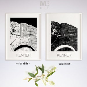 Kenner Louisiana Kenner LA Map Kenner Map Kenner Print - Etsy