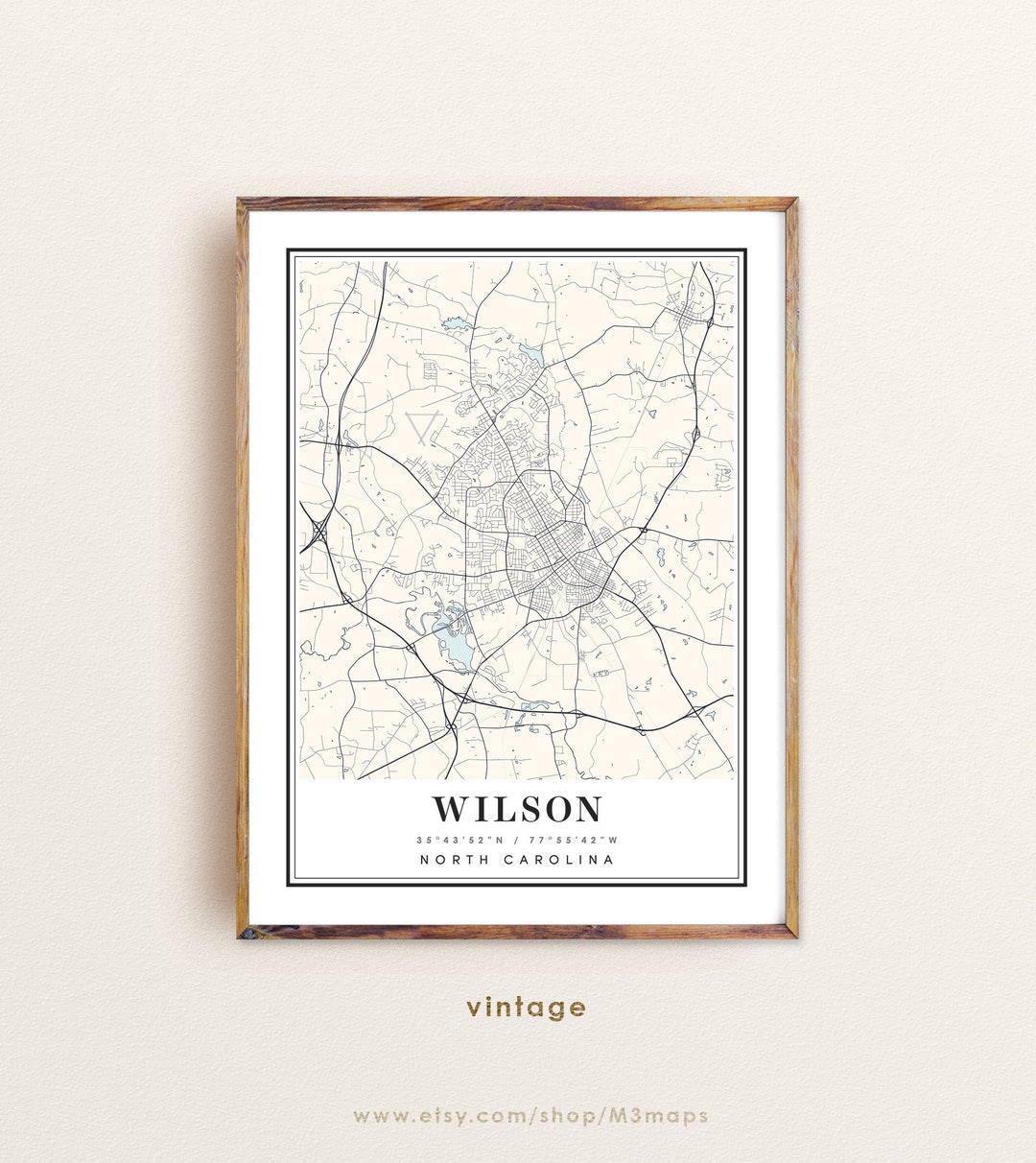 Wilson North Carolina Map, Wilson NC Map, Wilson City Map, Wilson Print ...