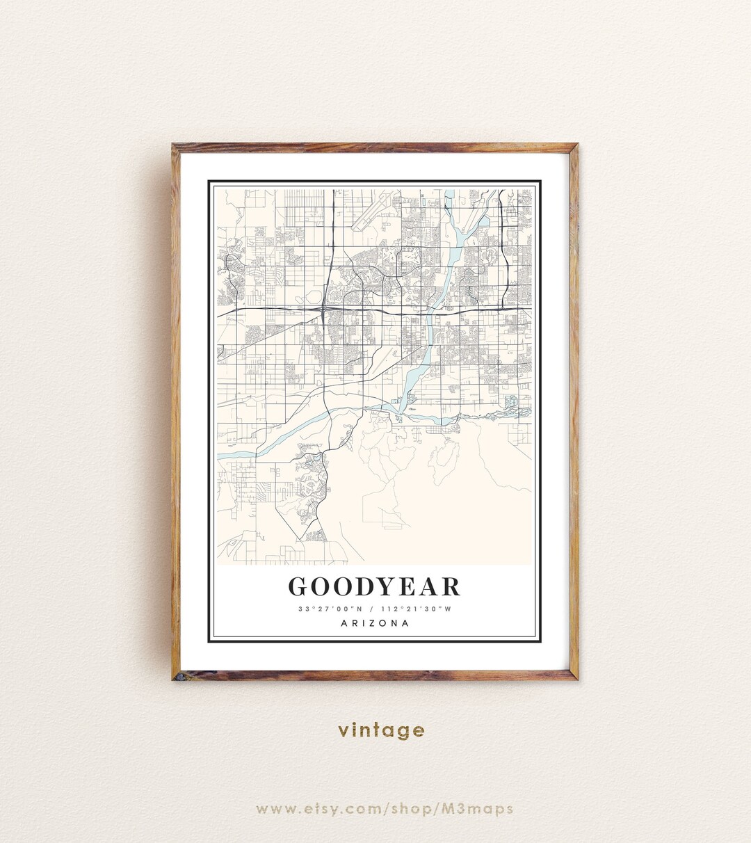 Goodyear Arizona Map Goodyear AZ Map Goodyear City Map - Etsy