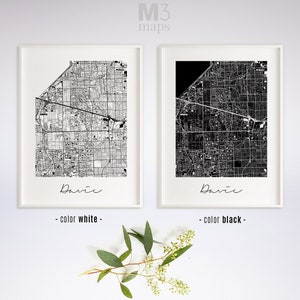 Davie Minimalist Davie Map Davie Map Print Davie City Map - Etsy