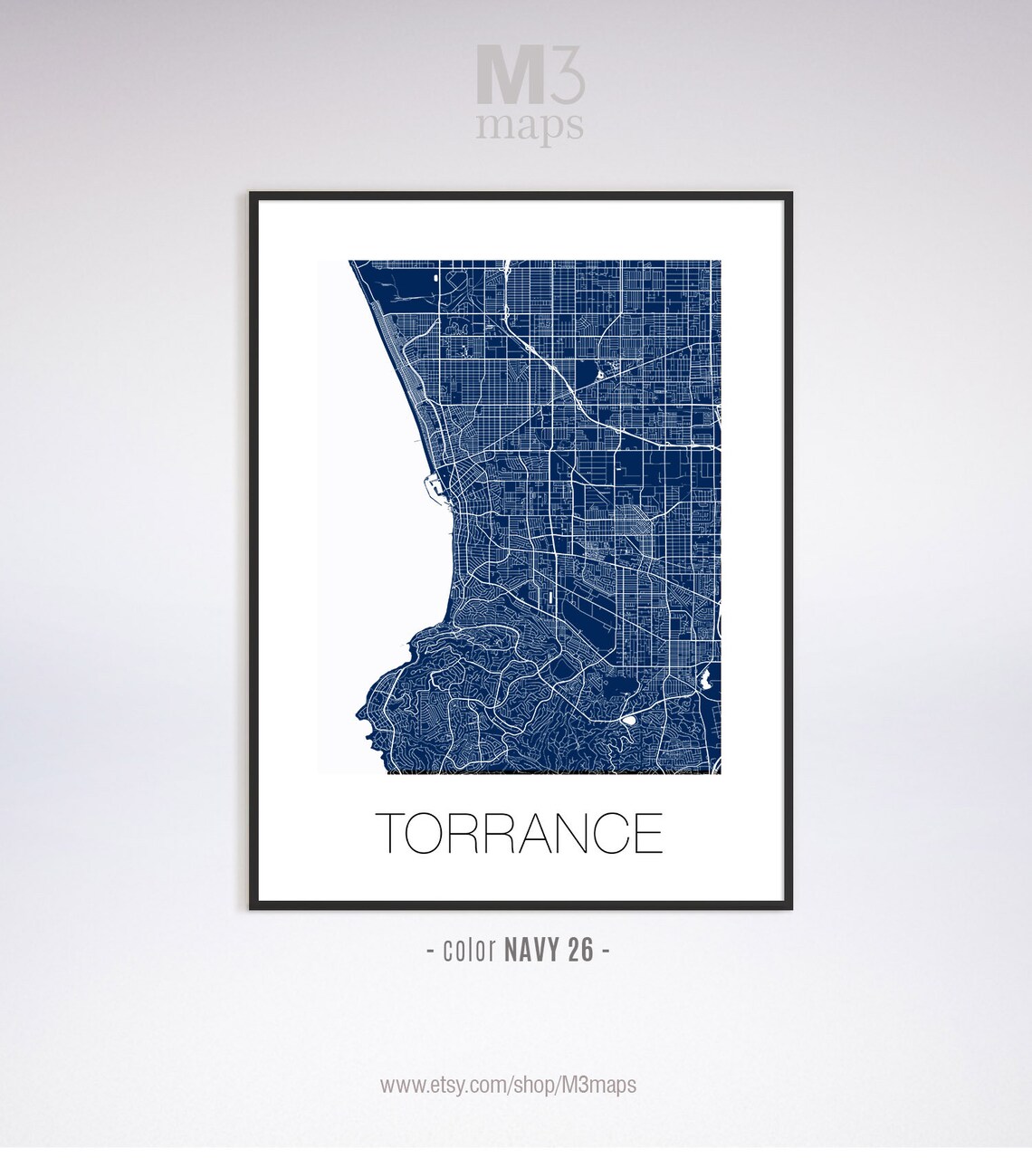 Torrance California Torrance CA Map Torrance Map Torrance | Etsy