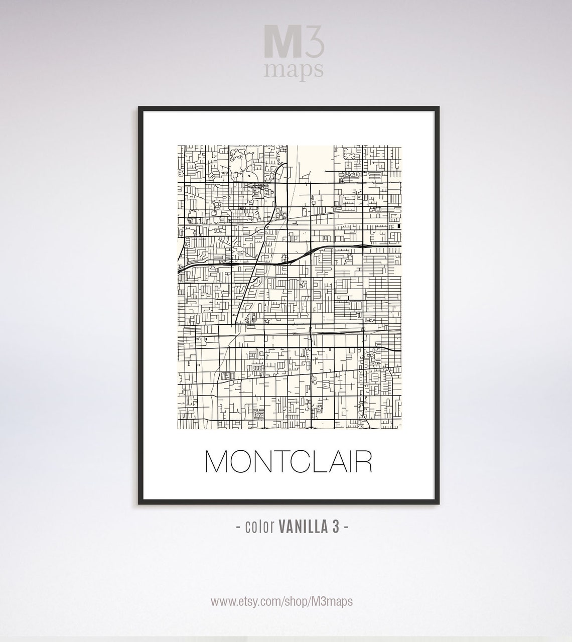Montclair California Montclair CA Map Montclair Map - Etsy