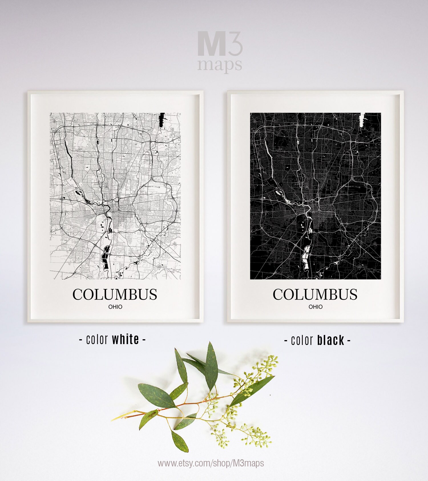Columbus Columbus OH Map Columbus Modern Art Print Columbus - Etsy
