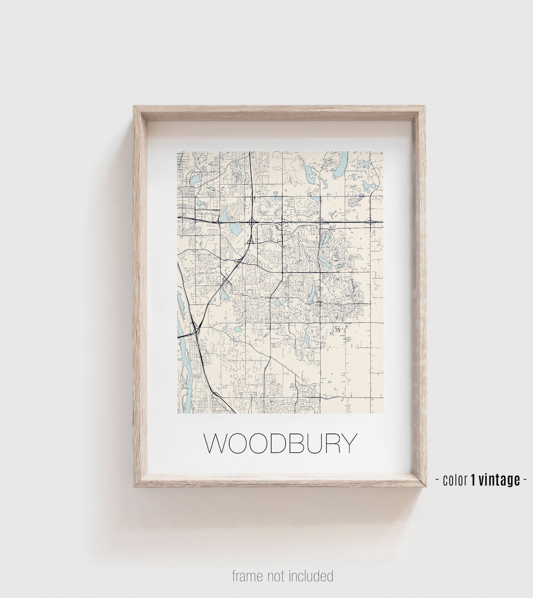 WOODBURY MN City Map Poster, Woodbury Minnesota Street Map Print ...
