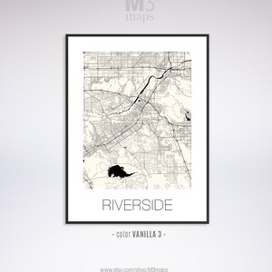 Riverside California, Riverside CA Map, Riverside Map, Riverside Print ...