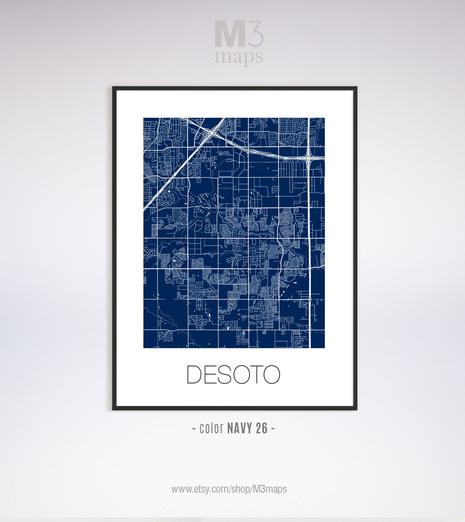 Desoto Texas Desoto TX Map Desoto Map Desoto Print Desoto | Etsy