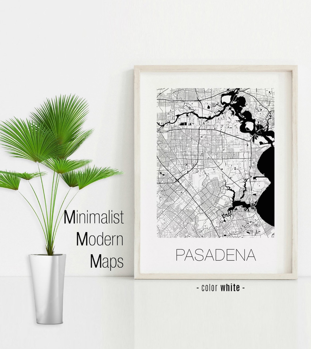 Pasadena Texas Pasadena TX Map Pasadena Map Pasadena Print - Etsy