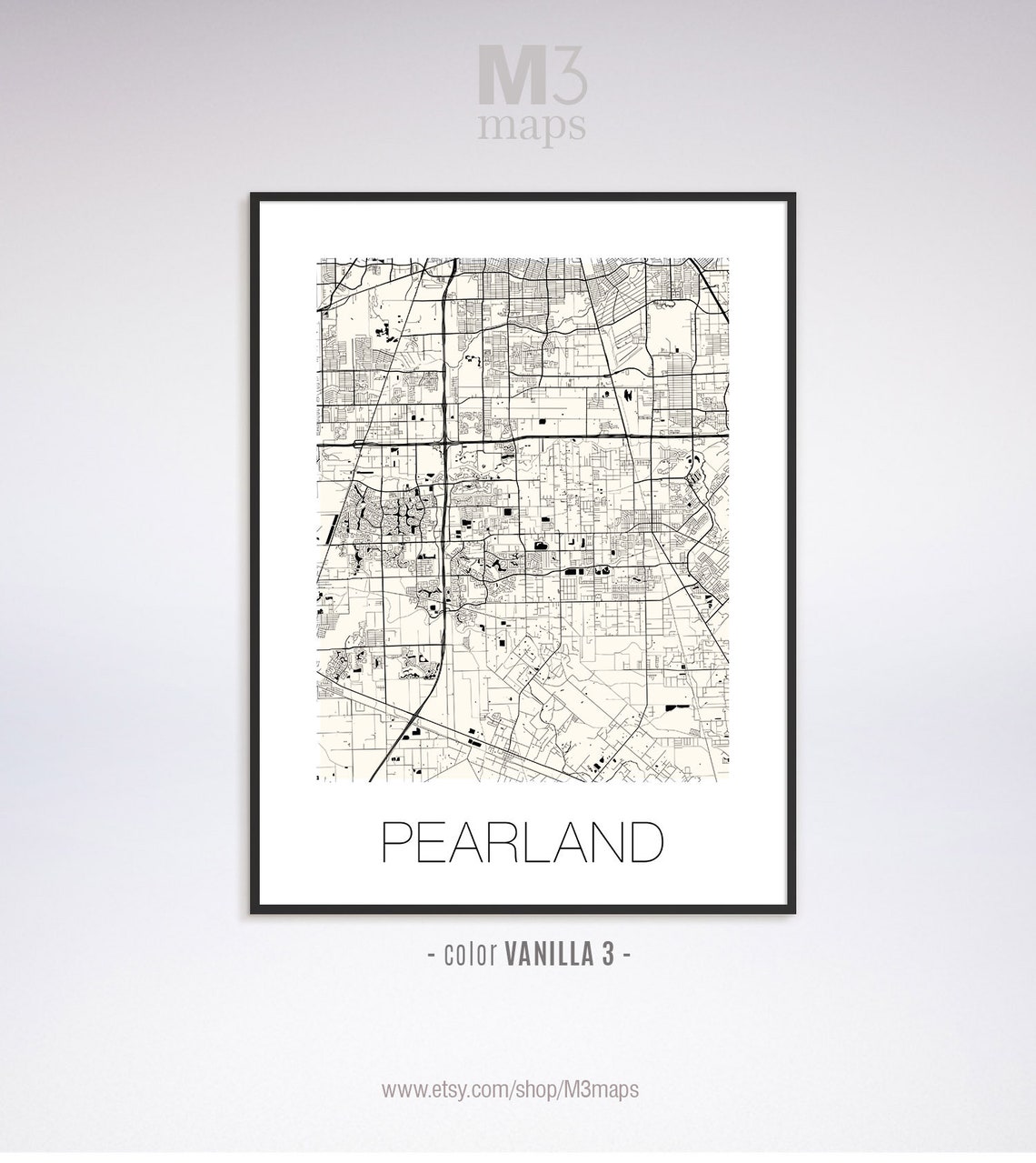 Pearland Texas Pearland TX map Pearland map Pearland print | Etsy