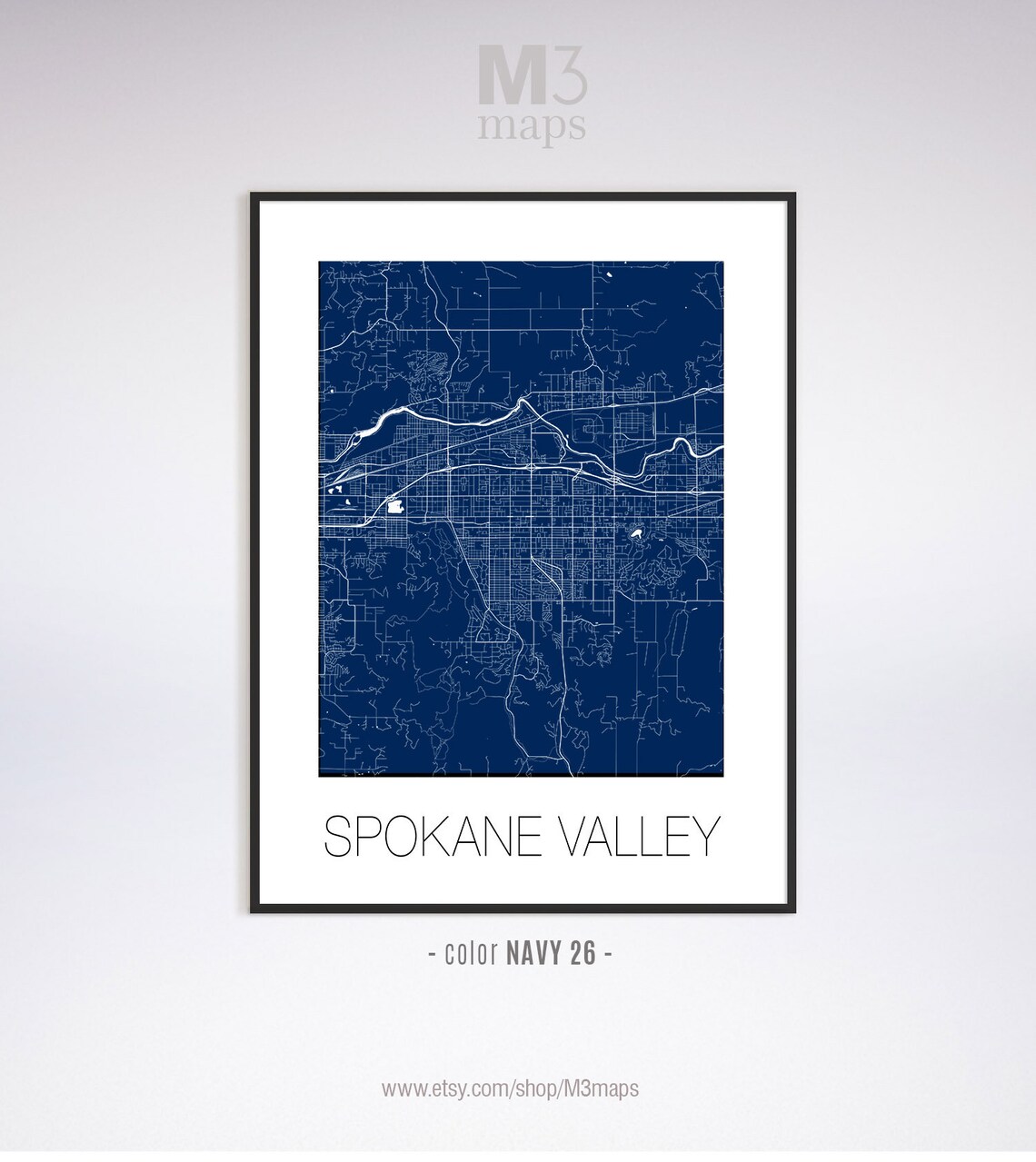 Spokane Valley Washington Spokane Valley WA Map Spokane - Etsy