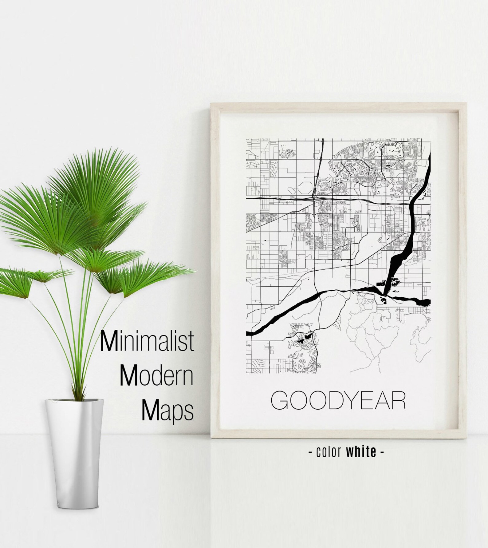 Goodyear Arizona Goodyear AZ Map Goodyear Map Goodyear - Etsy