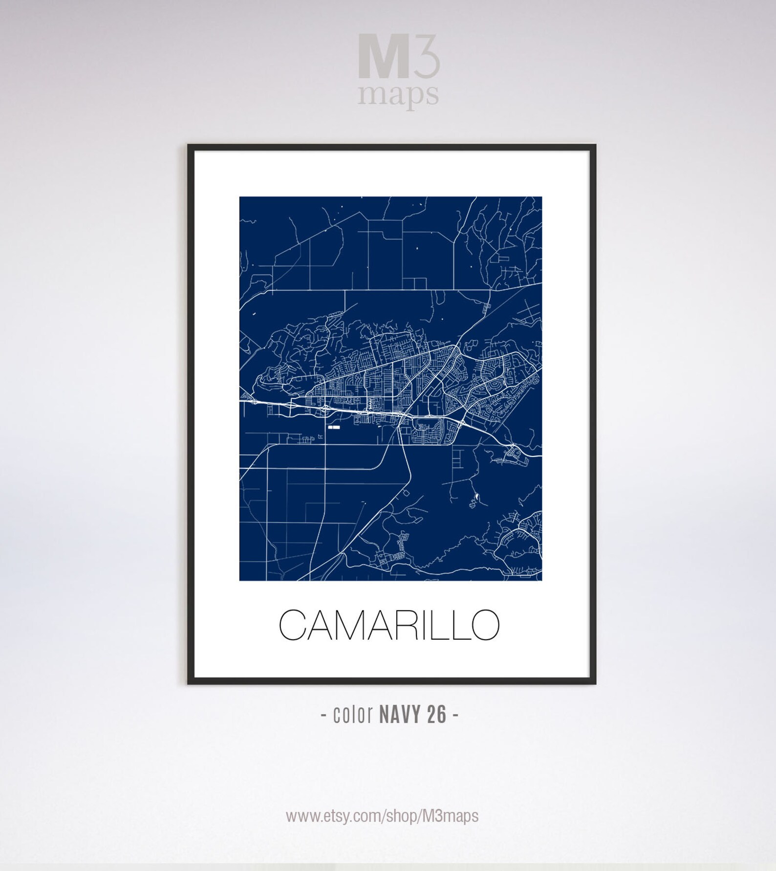 Camarillo California Camarillo CA Map Camarillo Map - Etsy