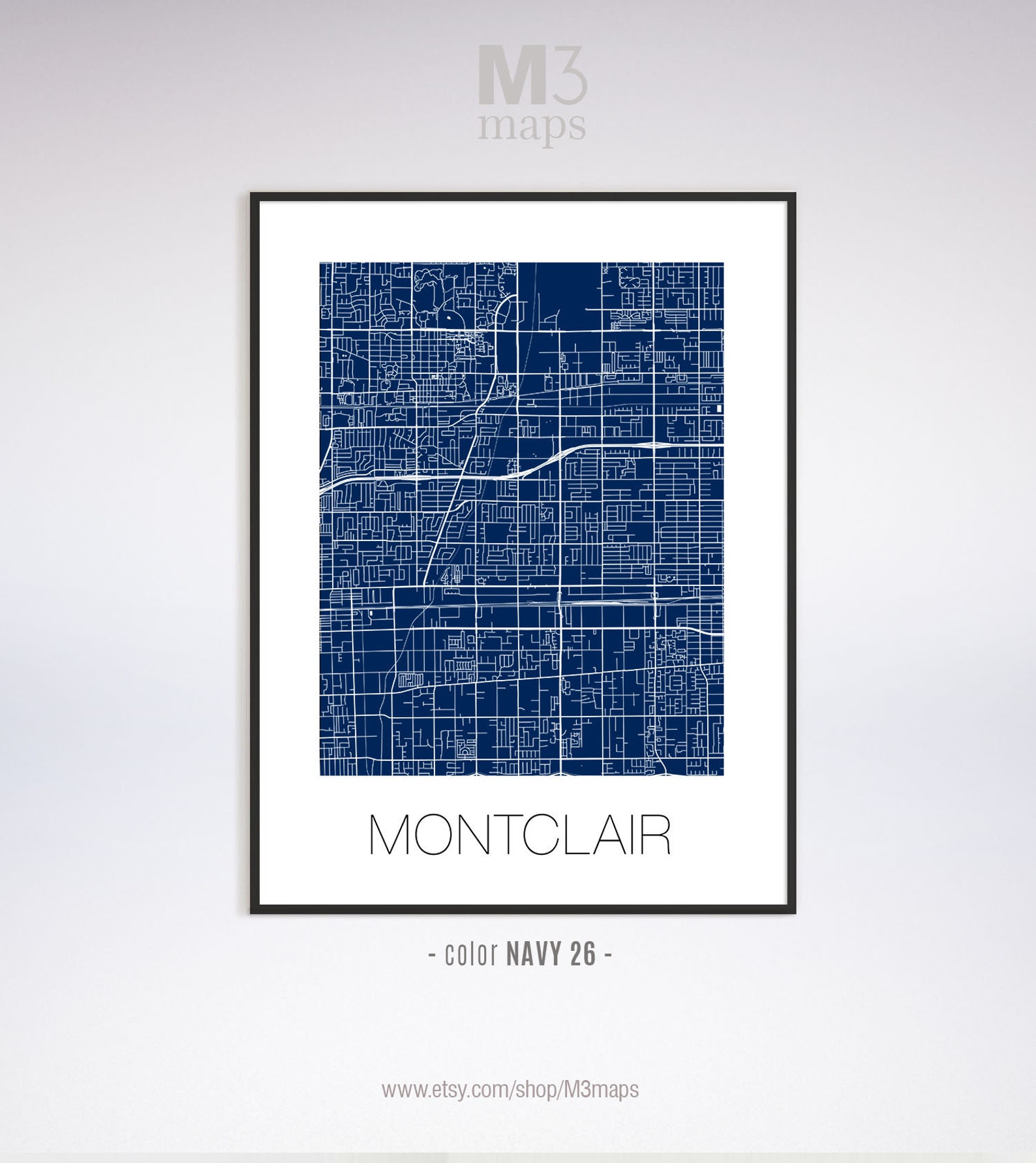 Montclair California Montclair CA Map Montclair Map - Etsy