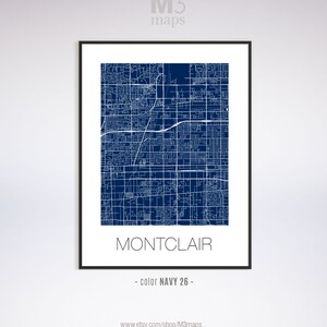 Montclair California Montclair CA Map Montclair Map - Etsy