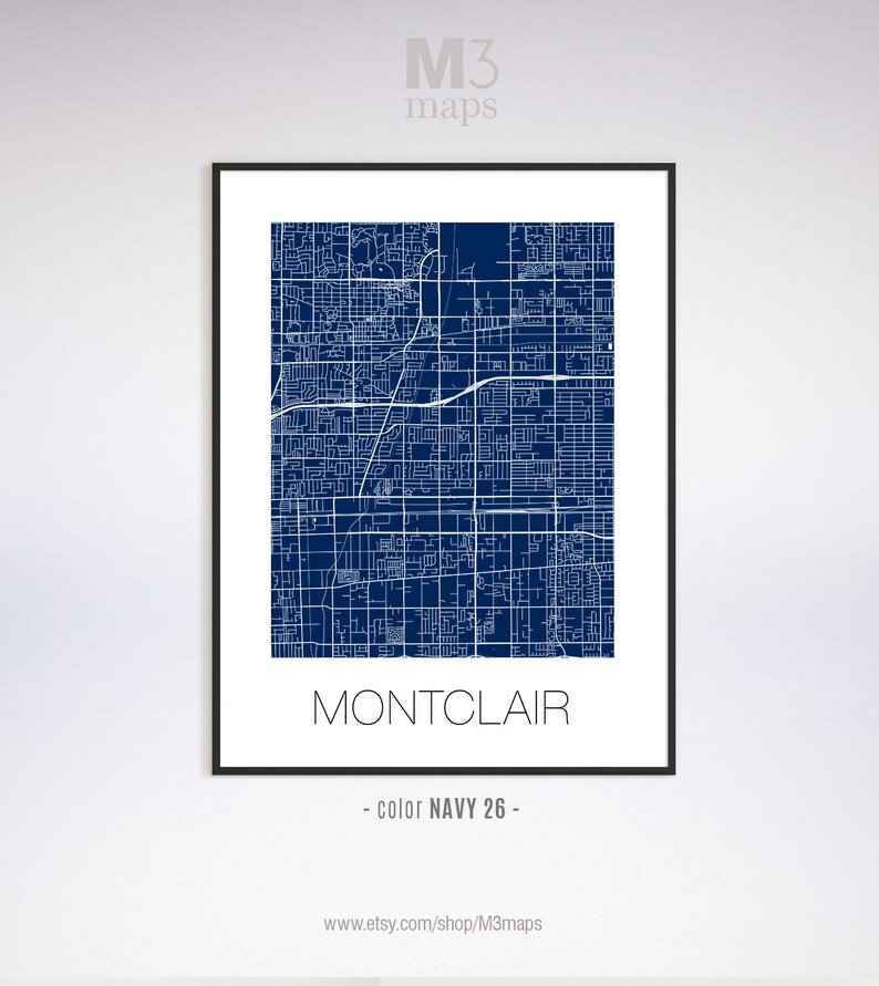 Montclair California Montclair CA Map Montclair Map - Etsy