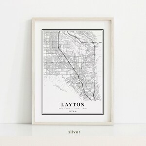 Layton Utah map Layton UT map Layton city map Layton print | Etsy