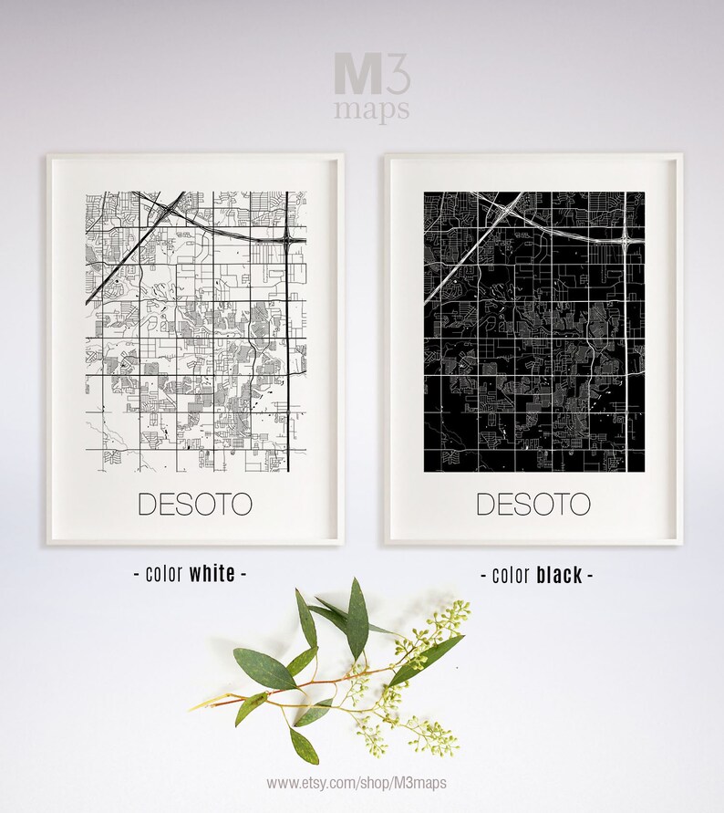 Desoto Texas Desoto TX Map Desoto Map Desoto Print Desoto - Etsy