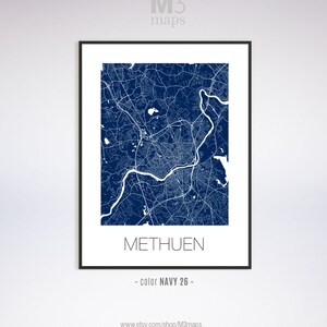 Methuen Massachusetts Methuen MA Map Methuen Map Methuen - Etsy