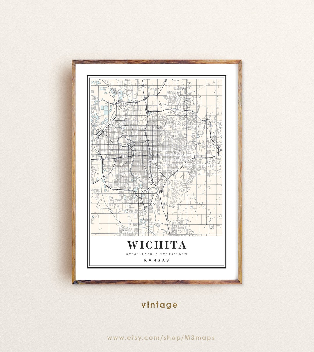 Mapa de Wichita Kansas, mapa de Wichita KS, mapa de la ciudad de ...