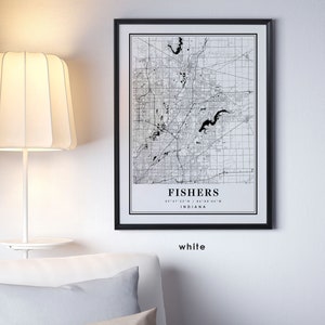 Fishers Indiana Map, Fishers IN Map, Fishers City Map, Fishers Print ...