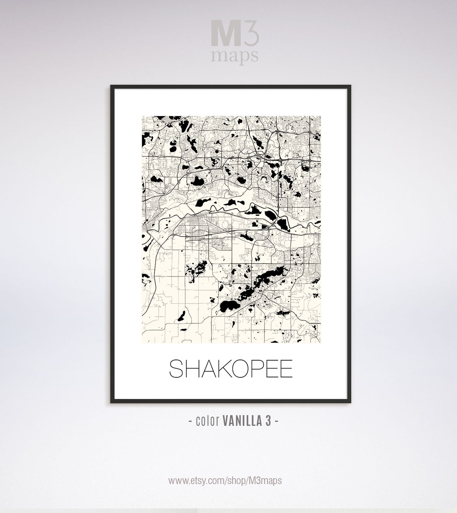 Shakopee Minnesota Shakopee MN Map Shakopee Map Shakopee - Etsy