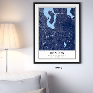 Renton Washington Map, Renton WA Map, Renton City Map, Renton Print ...