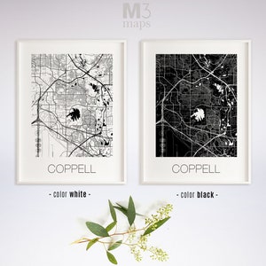 Coppell Texas Coppell TX Map Coppell Map Coppell Print - Etsy